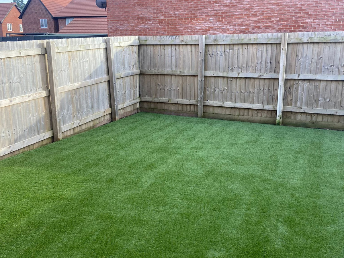 Small artificial grass installation in Great Sankey, Warrington ...