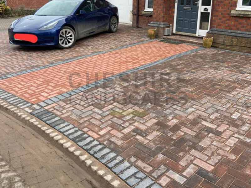 New Block Paving Driveway installed by Cheshire Landscapes